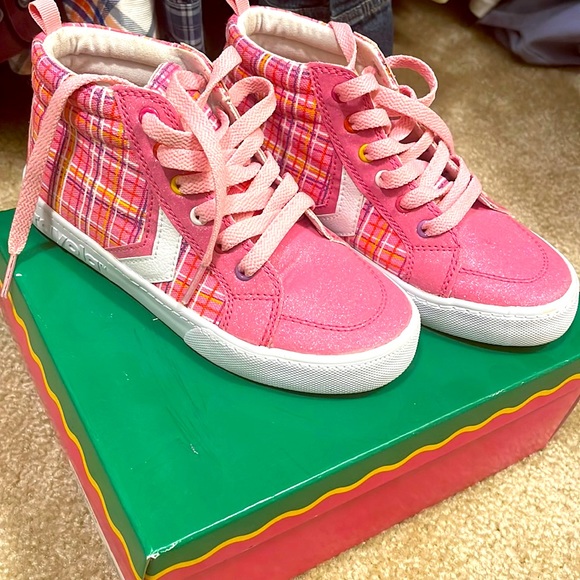 Crayola | Shoes | Izaac Mizrahi Loves Cryola Hightop Plaid Sneakers ...